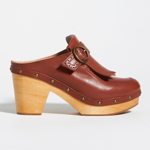Anthropologie | Shoes | Nib Anthropologie Pilcro Kilty Clogs Tan ...